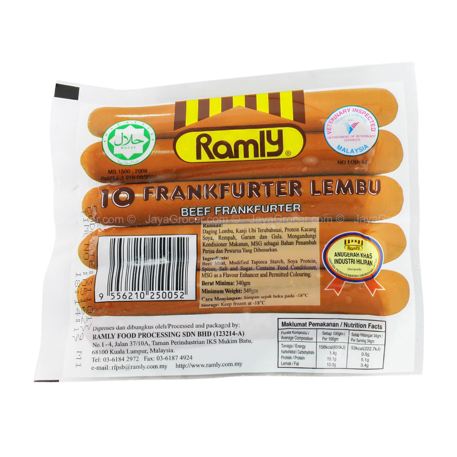 Ramly Beef Frankfurter 340g – Jaya Grocer | Trendcell Sdn. Bhd. SSM ...