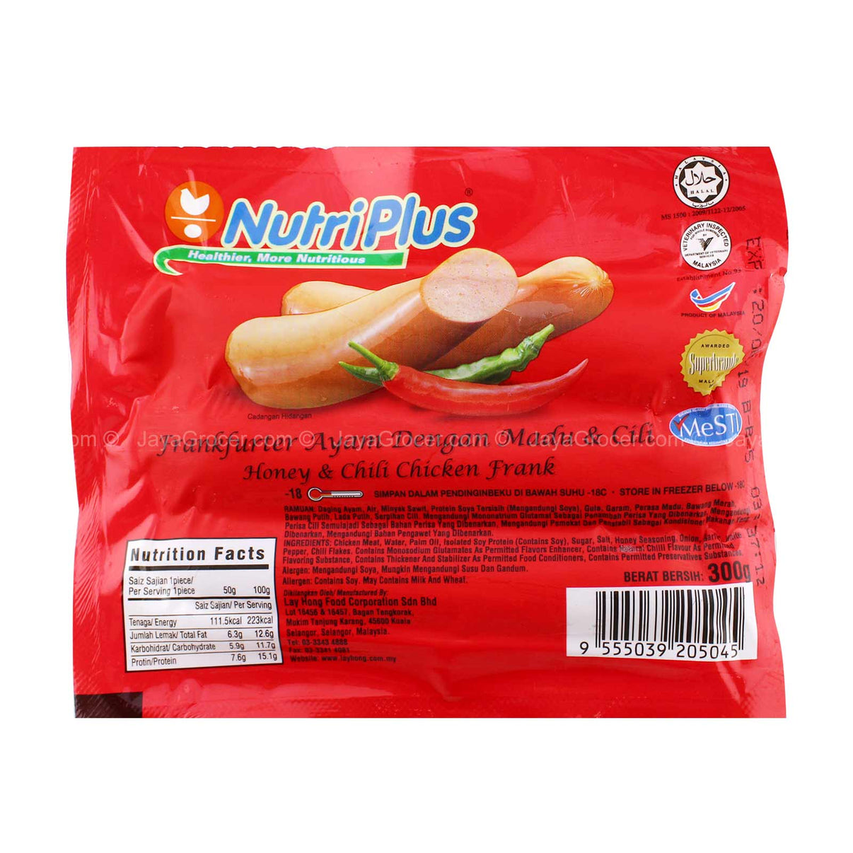 Nutriplus Honey and Chilli Chicken Frank 300g – Jaya Grocer | Trendcell ...