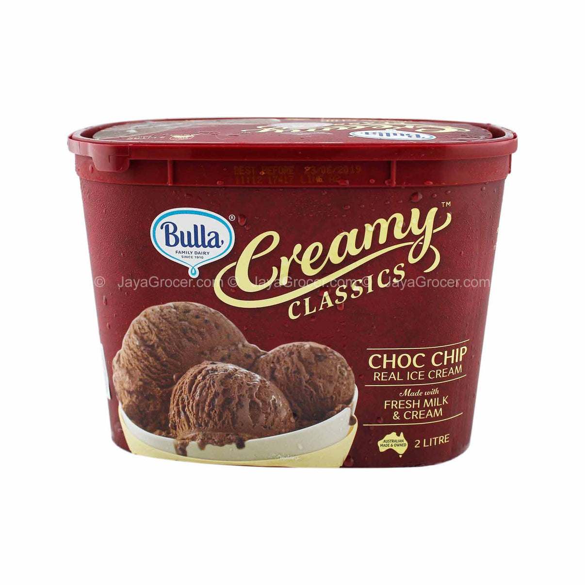 Bulla Creamy Classic Chocolate Chip Ice Cream Tub 2L – Jaya Grocer ...