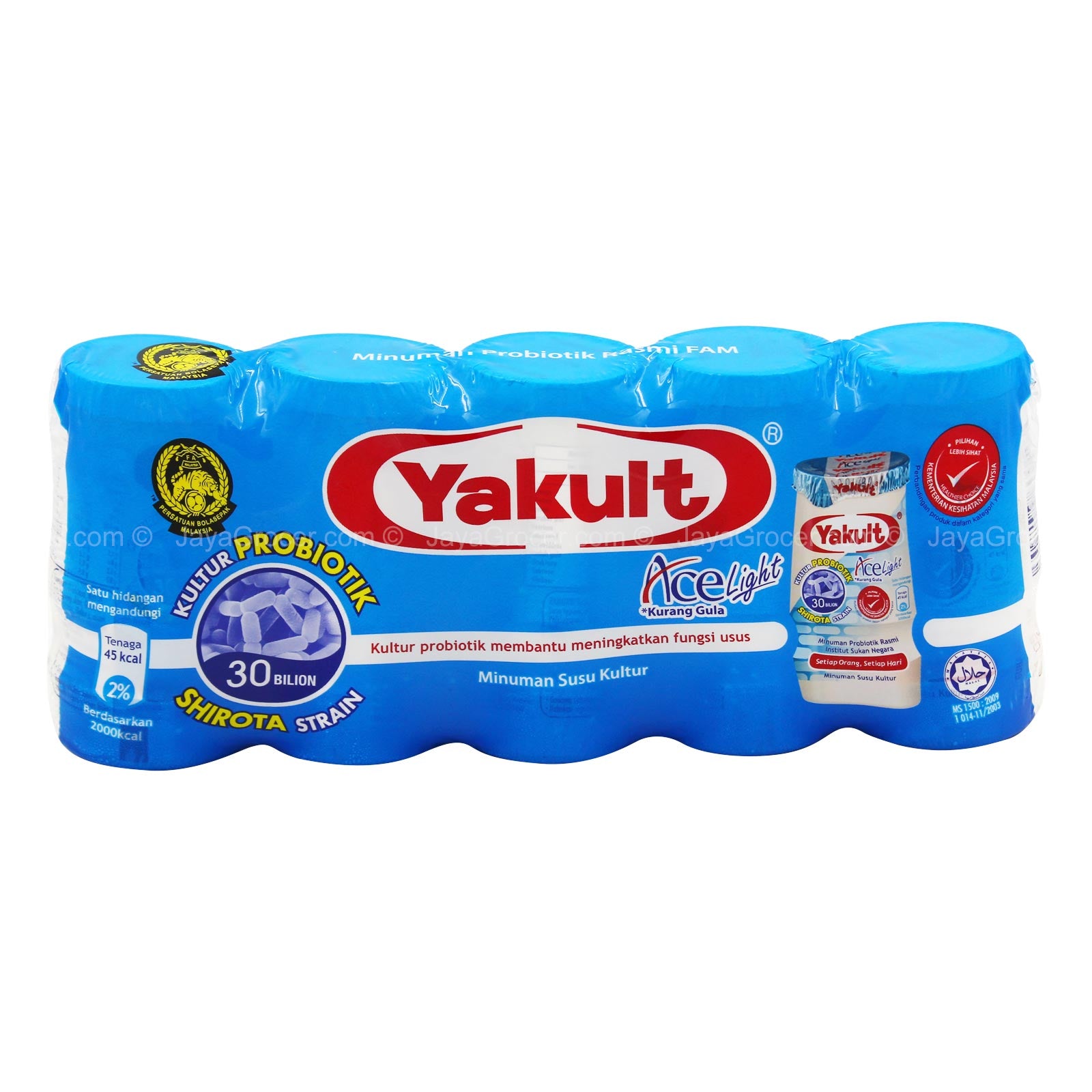 YAKULT ACE LIGHT CULTURED MILK 5X80ML *1 – Jaya Grocer | Trendcell Sdn ...
