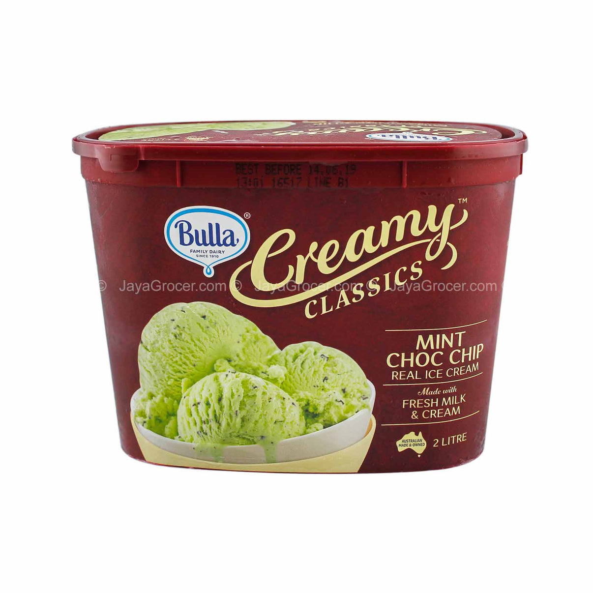 Bulla Creamy Classic Mint Chocolate Chip Ice Cream Tub 2L – Jaya Grocer ...